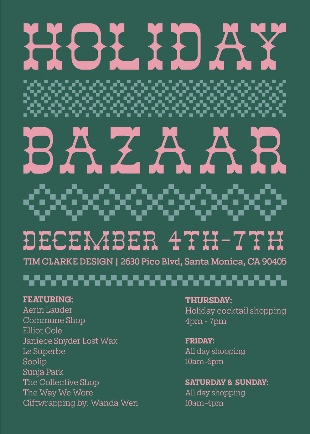 The Holiday Bazaar – Tim Clarke Supply